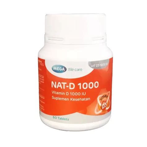 Mega We Care Nat D 1000 Mg 60 Tablet Kegunaan Efek Samping Dosis