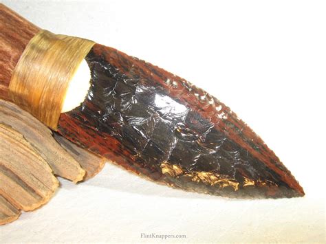 Triple Flow Obsidian Bowie Knife With Manzanita Handle