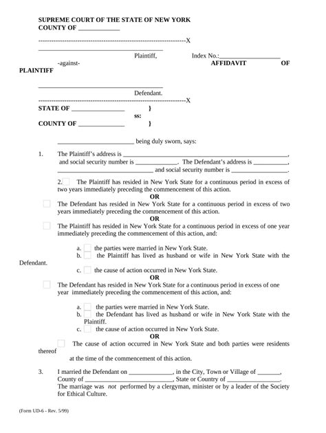 New York Affidavit Fill Out Sign Online DocHub