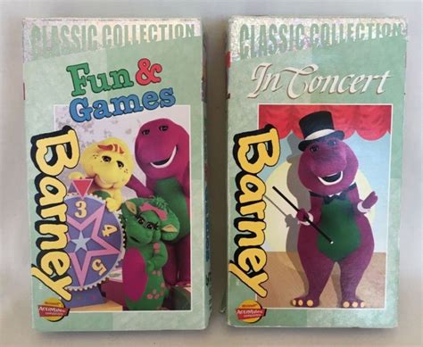 Barney Classic Collection Vhs Lot Of Fun Games Musical Scrapbook The