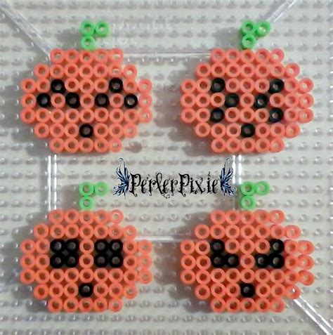 Mini Jack O Lanterns By PerlerPixie On DeviantArt Hamma Beads Ideas