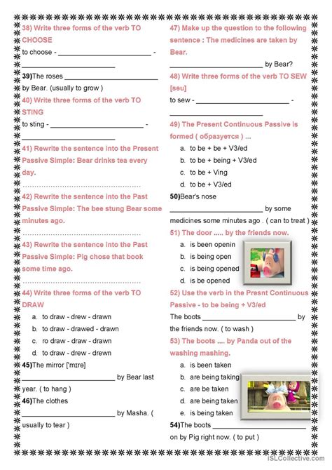 Passive Voice Training General Gramm English ESL Worksheets Pdf Doc