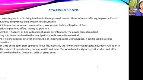 Nine Gifts Of The Holy Spirit Part 7 Final How To Take Care Of The