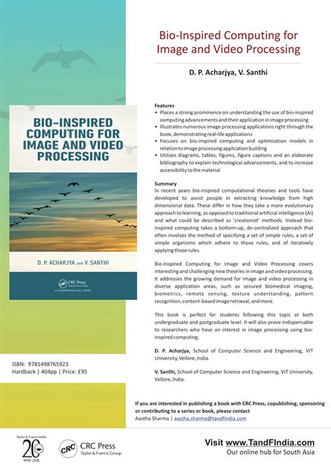 pdf bio inspired computing for image and video processing