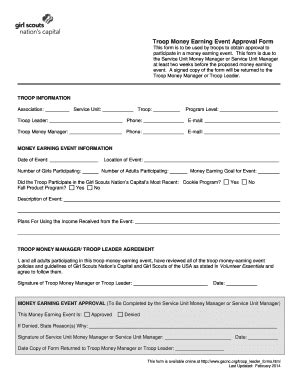 Event Approval Form Templates Pdffiller
