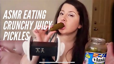 ASMR Eating Crunchy Juicy Pickles YouTube