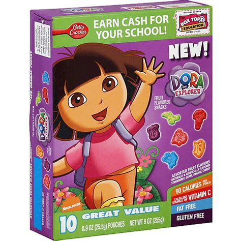 Betty Crocker Fruit Flavored Snacks Nickelodeon Dora The Explorer
