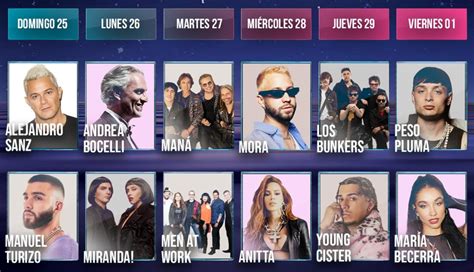 Festival de Viña del Mar 2024 Revisa la programación completa TVN