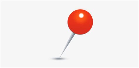 Shiny Red Map Pin Push Pin Clipart Transparent Background PNG Image