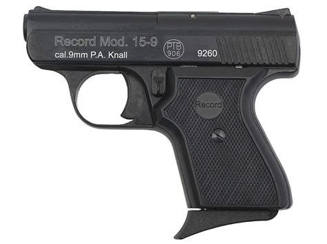 Schreckschuss Pistole Record 15 9 brüniert Kaliber 9 mm P A K