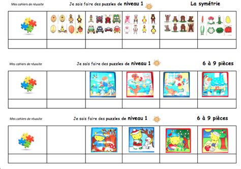 Brevets de réussites puzzles La maternelle de Vivi Cards Playing cards