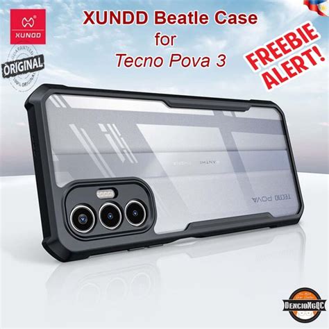 Tecno Pova 3 XUNDD Beatle Shockproof Case FREEBIE Lazada PH