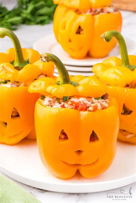 Jack O Lantern Stuffed Peppers Recipe