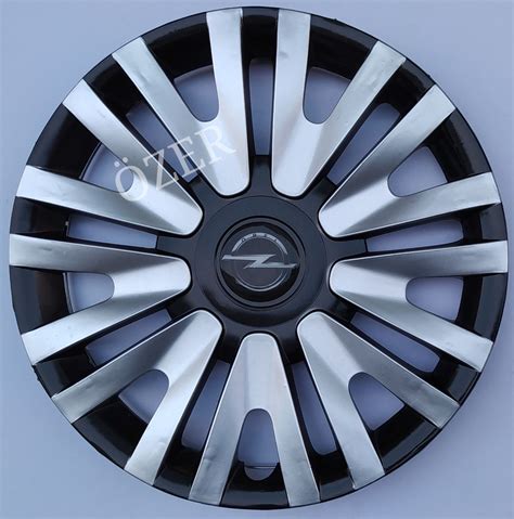 Opel Corsa Vectra Astra 13 14 15 inç Siyah Gri jant kapağı 4