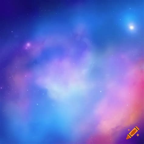 Sky Blue Background Merging With Galaxy On Craiyon