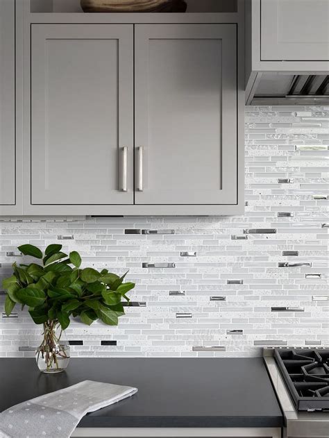 Modern White Glass Quartz Mosaic Tile Backsplash