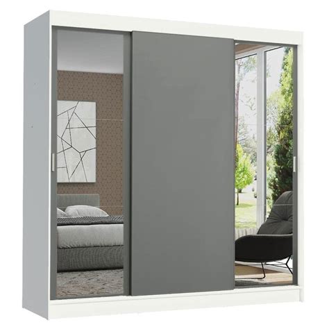 Guarda Roupa Madesa Branco Porta De Correr E Espelho Pontofrio