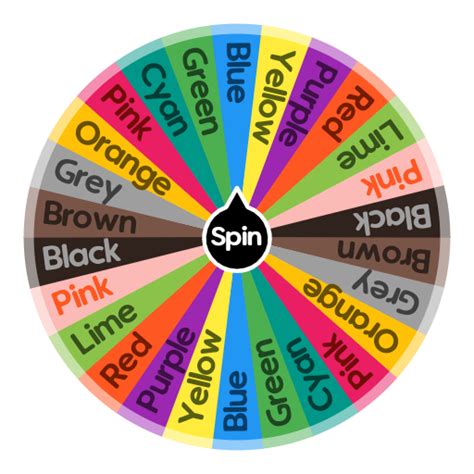 Colours Spin The Wheel Random Picker