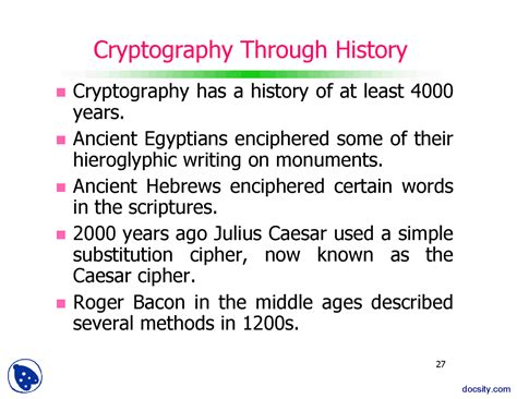 ppt cryptography part 1 classical ciphers powerpoint