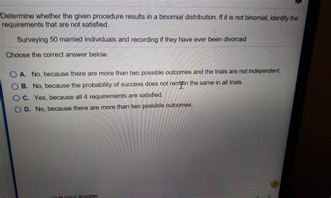 solved determine whether the given procedure results in a