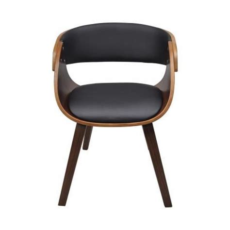 Lot de 4 chaises à accoudoirs salle à manger en cuir brun Achat Vente