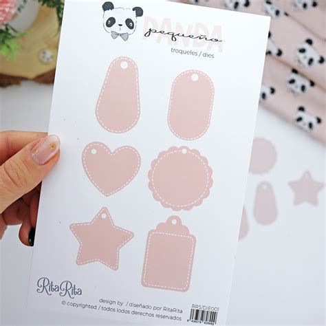Set de troqueles Etiquetas Bebé que incluye 6 piezas Alúa Cid Scrapbook