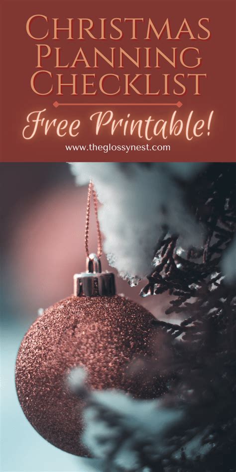 Free Printable A Christmas Planning Checklist For This Year