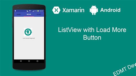 xamarin android tutorial listview with load more button youtube