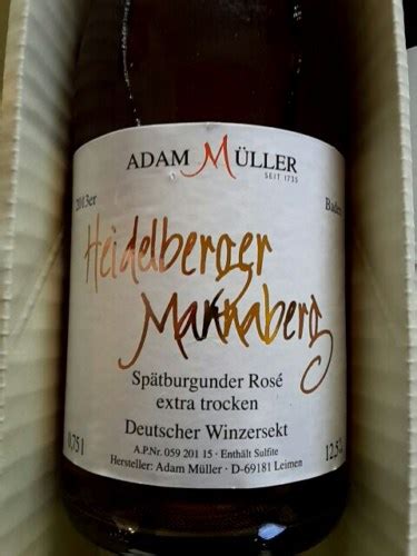 Adam Müller Heidelberger Mannaberg Spätburgunder Rosé Extra Trocken
