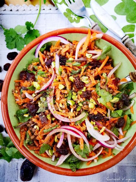 Ensalada de lentejas y zanahorias al estilo marroquí Caracol Viajero