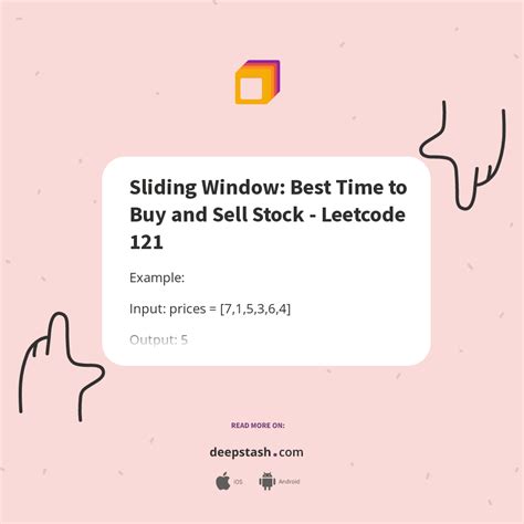 Sliding Window Best Time To Buy And Sell Stock Leetcode Deepstash