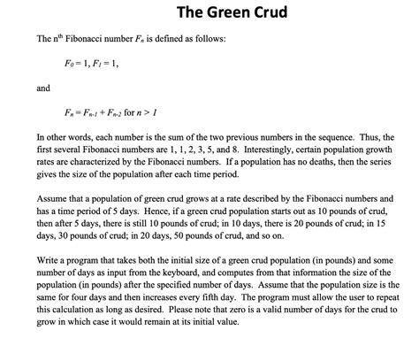 solved the nth fibonacci number fn is defined as follows