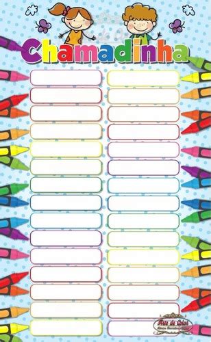 Banner Pedagógico Didático Chamadinha Duas Colunas Laminado