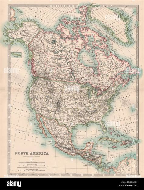 Mapa de canada y estados unidos fotografías e imágenes de alta
