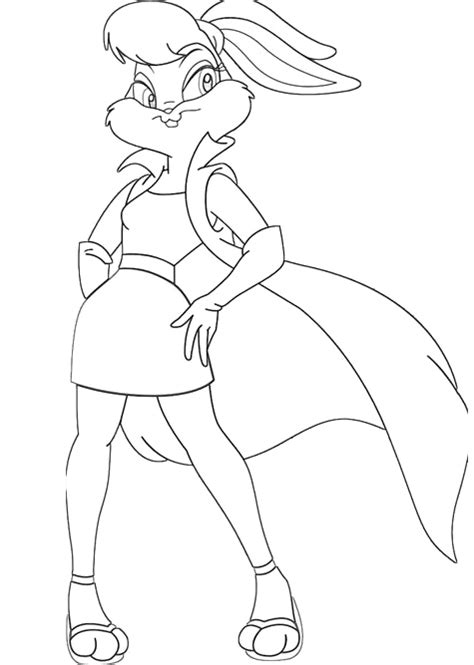 Desenho De Lola Bunny Elegante Para Colorir Tudodesenhos