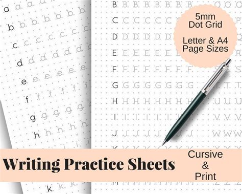 Printable Calligraphy Letters Practice Sheets Letter Worksheets