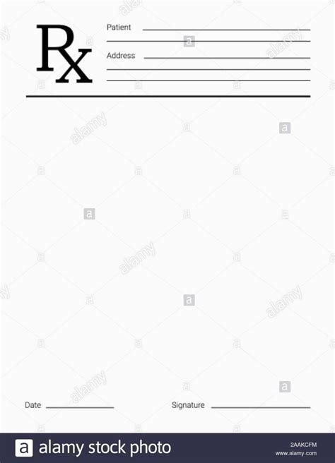 Doctor S Rx Pad Template Blank Medical Prescription Form Within Blank