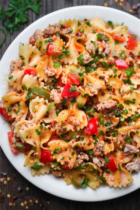 Creamy Italian Sausage Pasta One Pan 30 Minute Recipe KIF