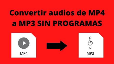 Cómo CONVERTIR VÍDEOS MP4 a MP3 SIN PROGRAMAS FÁCIL y RÁPIDO