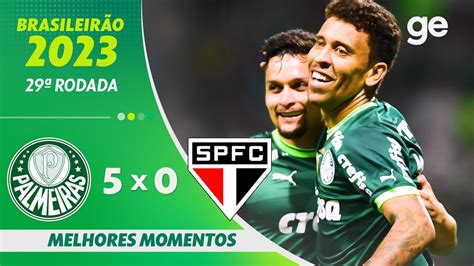 PALMEIRAS 5 X 0 SÃO PAULO MELHORES MOMENTOS 29ª RODADA DO