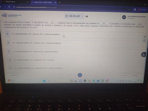 Leia o pequeno trecho a seguir o glicogênio é um composto única e