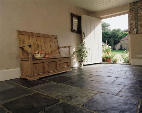 Black Rustic Slate Tiles Hallway Flooring Slate Flooring House