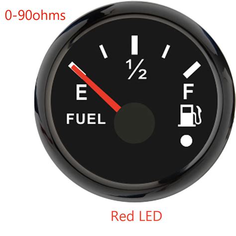 Mm Black Fuel Level Gauge With Mm Sender Ohm For Car Marine
