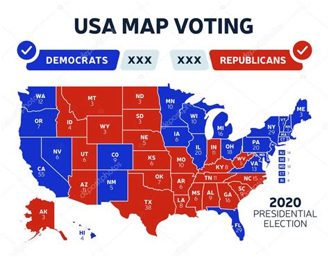 Mapa De Resultados De Las Elecciones Presidenciales De Estados Unidos