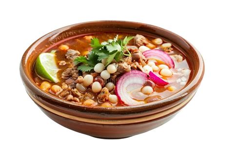 Sopa De Frijol Con Carne Y Verduras En Cuencas Aisladas En Fondo