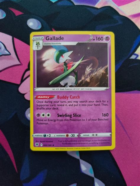 Pokémon karta Holo Gallade ASR 062 Astral Radiance Aukro