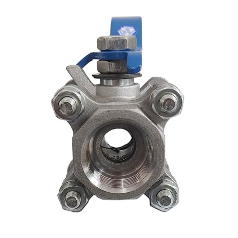 Válvula de Esfera Tripartida 3 4 BSP Passagem Reduzida Semi Inox