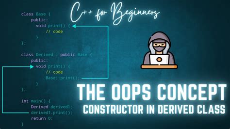 c for beginners the oops concepts constructor in derived class youtube