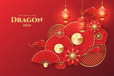 Antecedentes realistas para o festival do ano novo chinês Vetor Grátis
