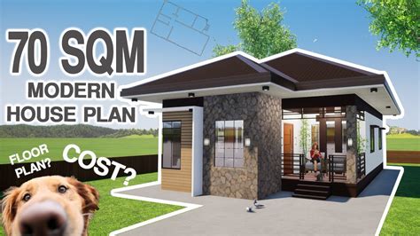 MODERN HOUSE DESIGN IDEA 70 Sqm 753 50 Sqft 3 Bedroom Bungalow Plan